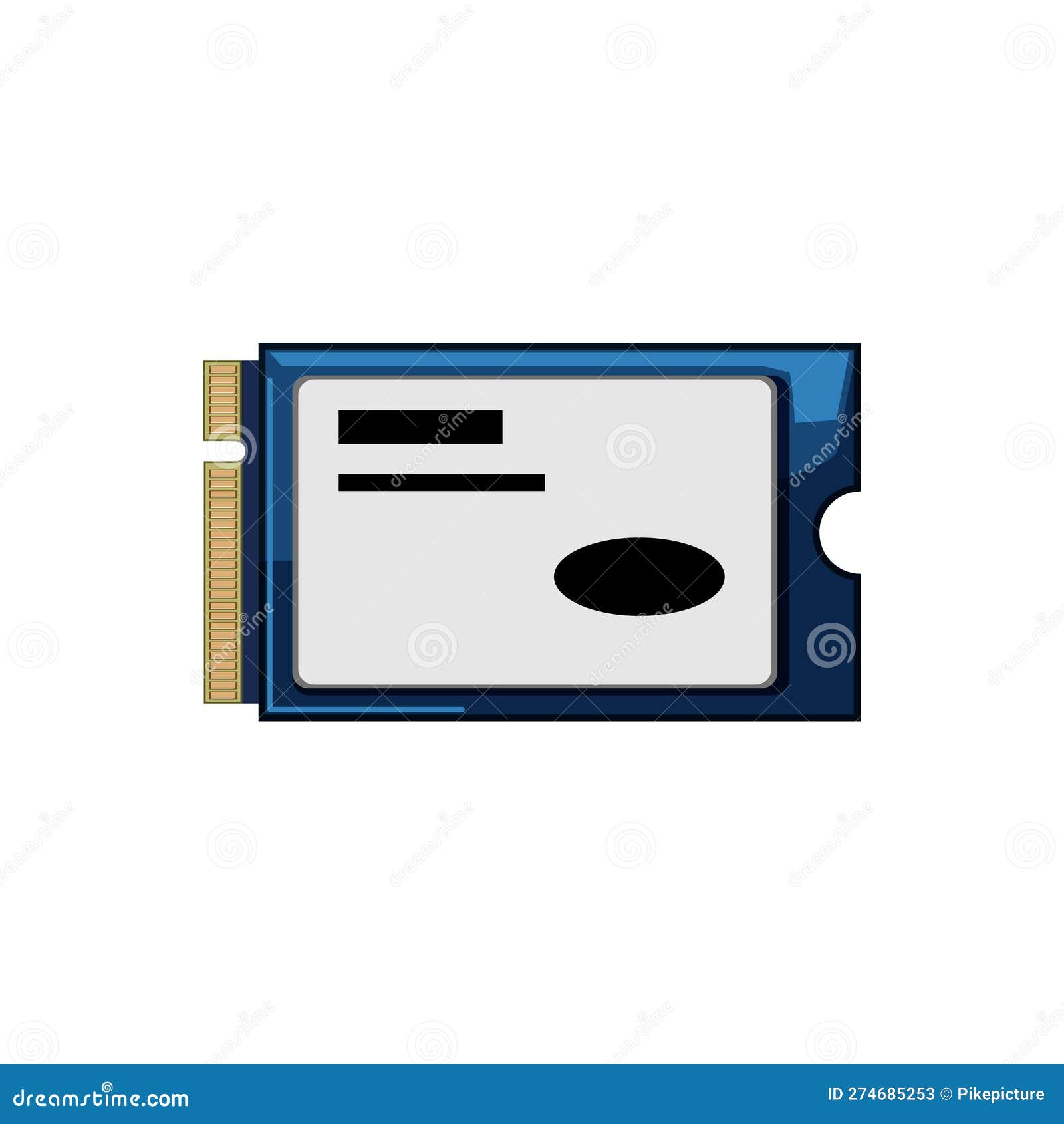 Hardware Ssd Storage Cartoon Vector Illustration Stock Vector ...
