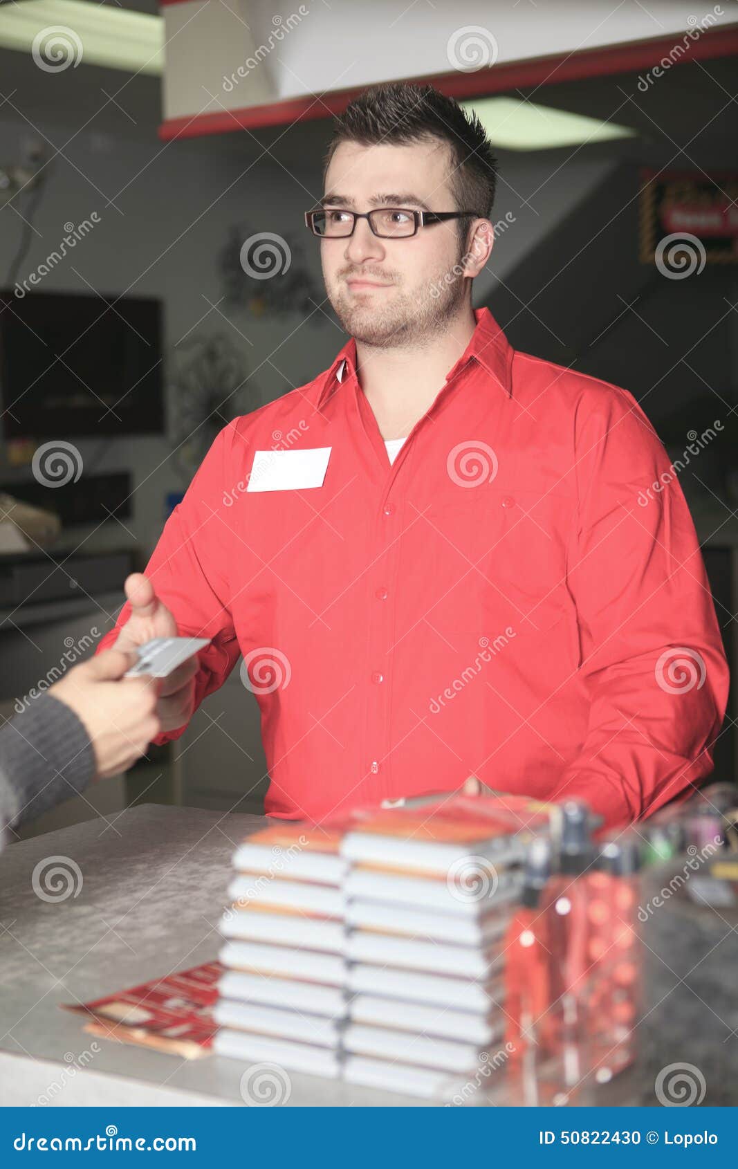 Hardware store employee stock photo. Image of indoors - 50822430