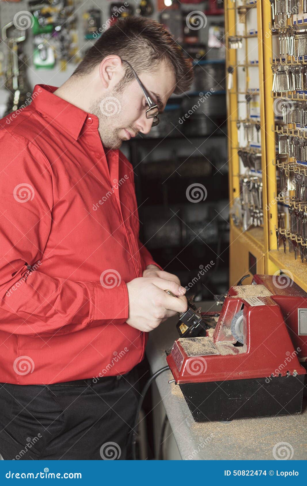 Hardware store employee stock photo. Image of store, male - 50822474