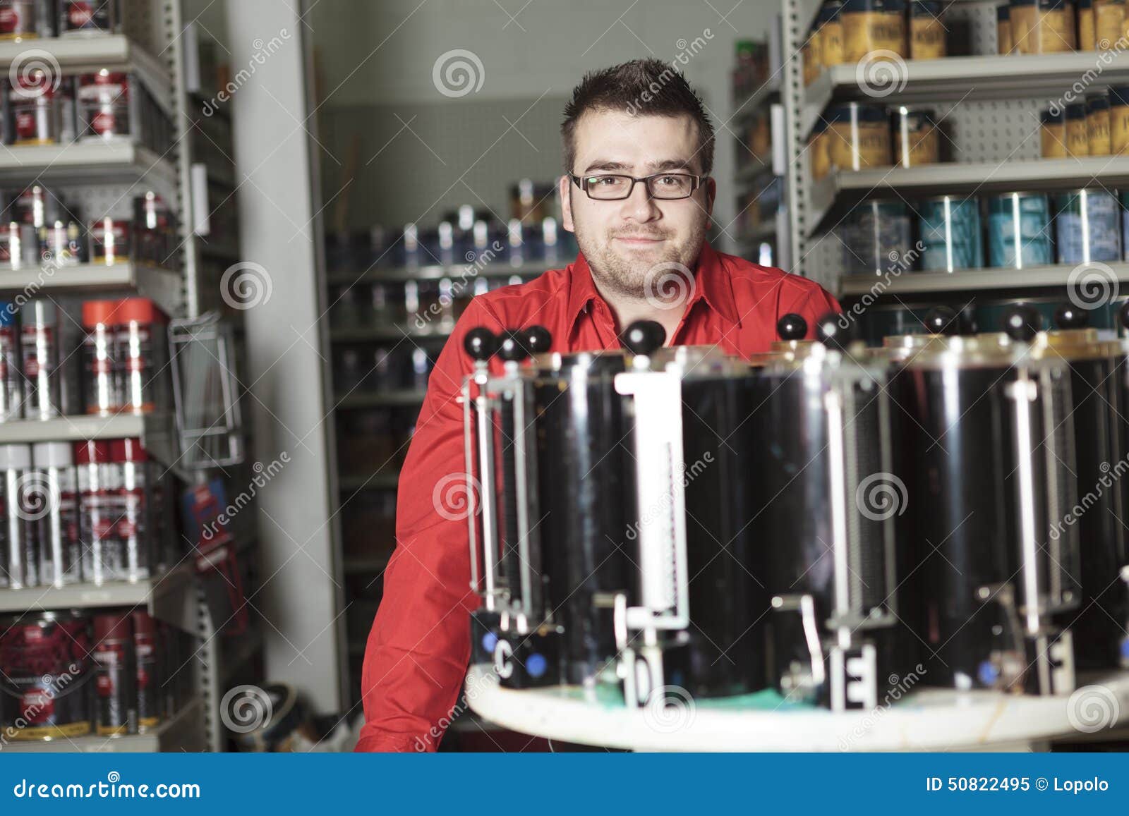Hardware store employee stock image. Image of caucasian - 50822495