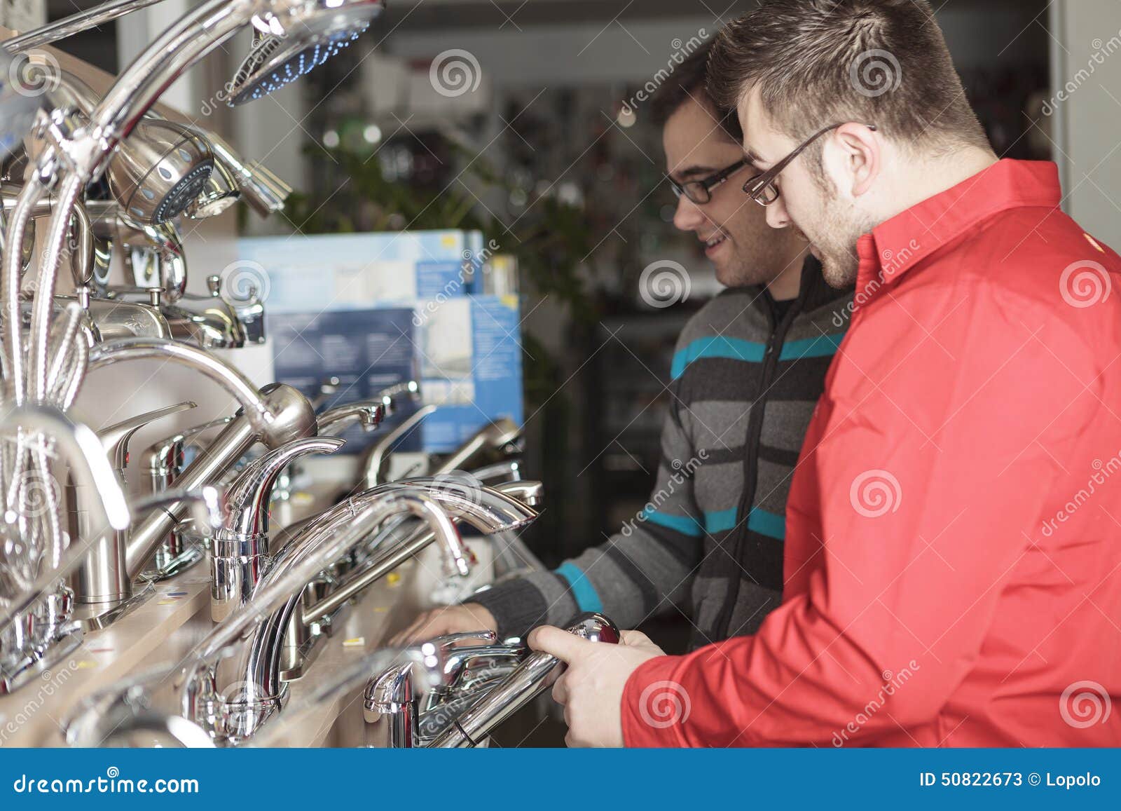 Hardware store employee stock image. Image of male, store - 50822673