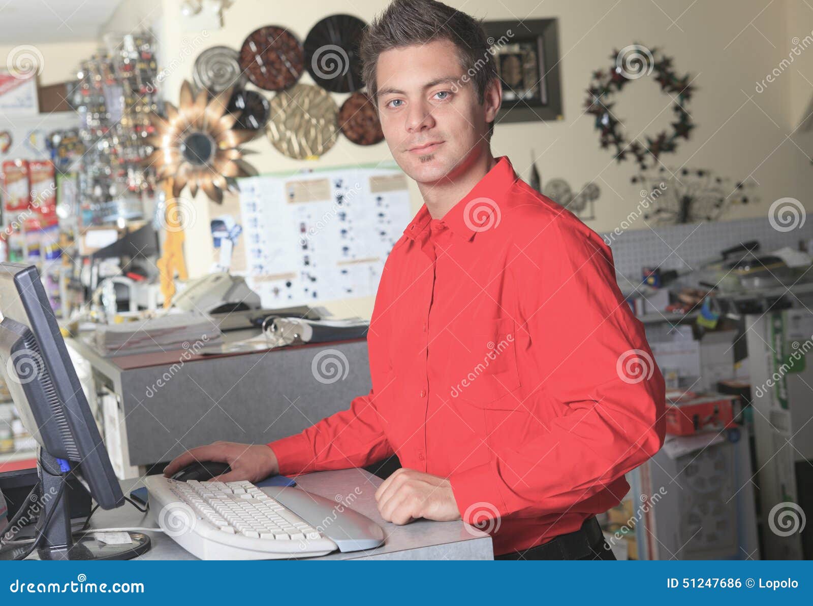 Hardware store employee stock photo. Image of megastore - 51247686