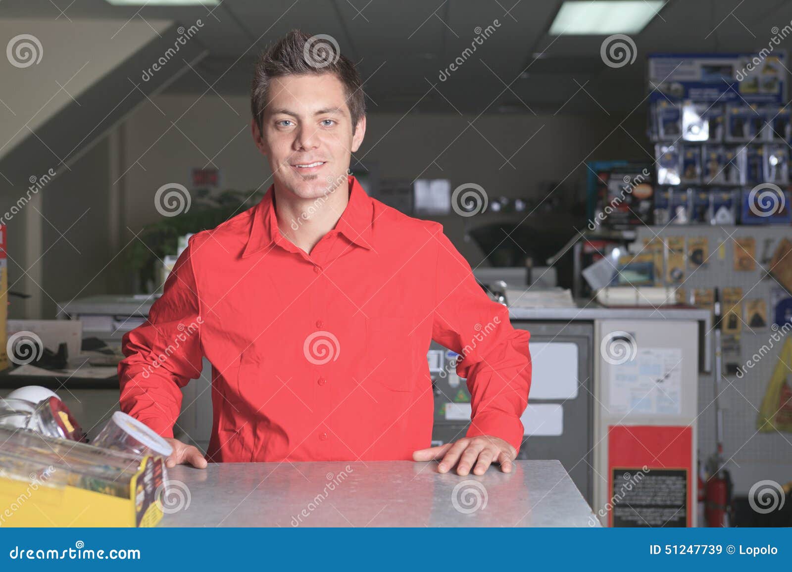 Hardware store employee stock image. Image of caucasian - 51247739