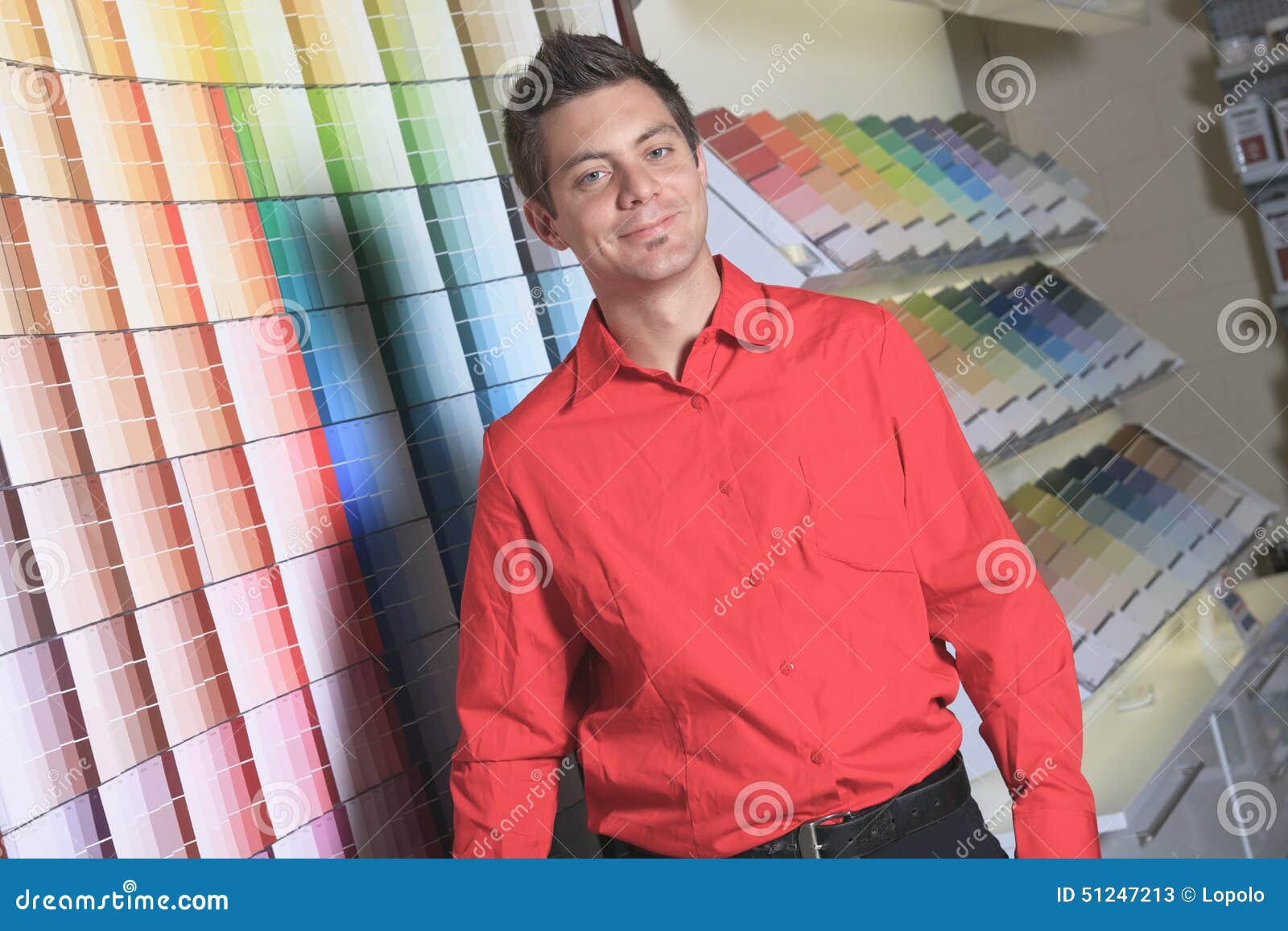 Hardware store employee stock image. Image of male, working - 51247213