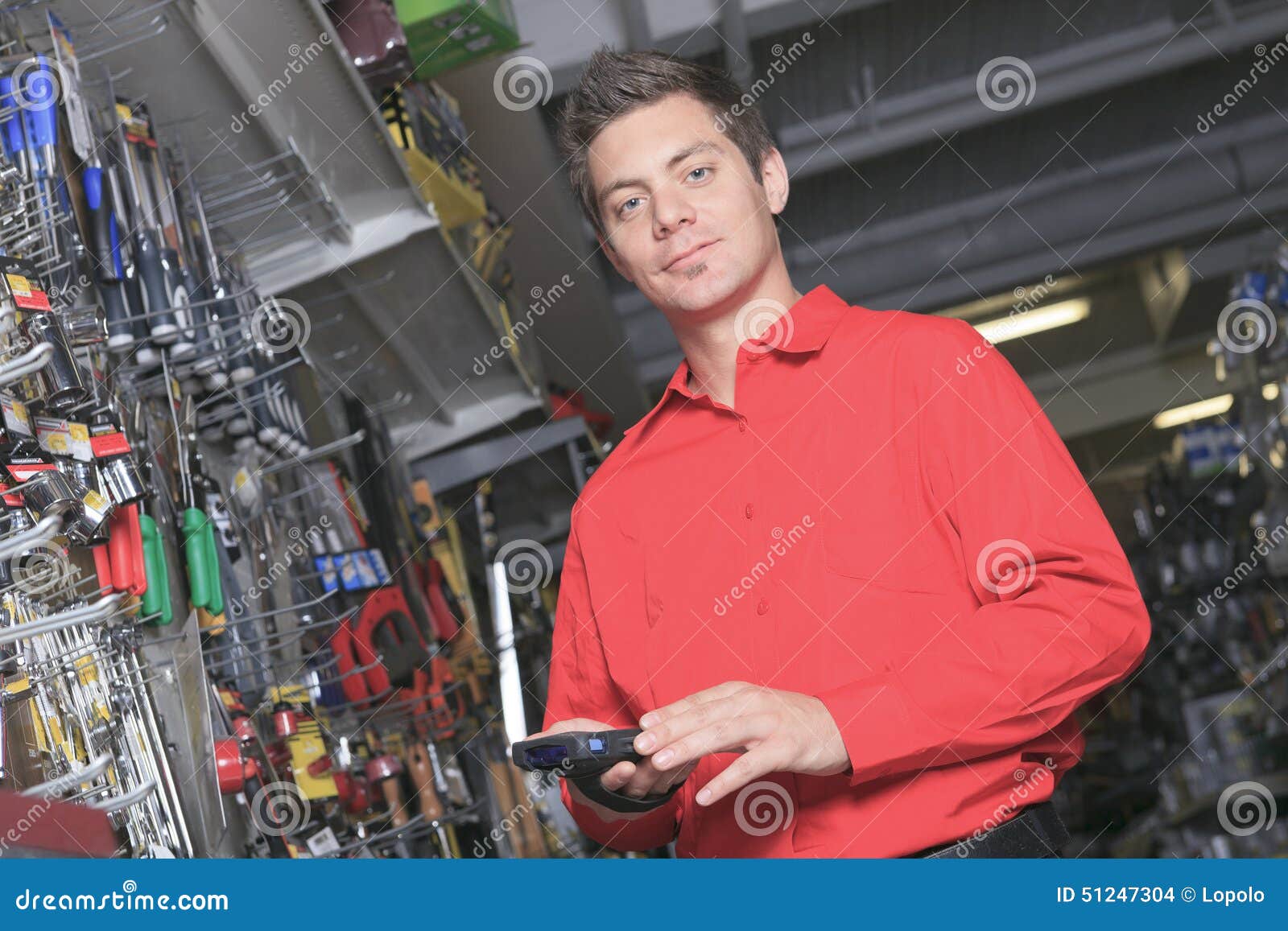 Hardware store employee stock photo. Image of portrait - 51247304
