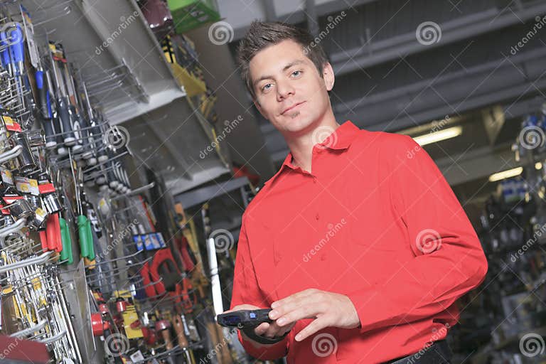 Hardware store employee stock photo. Image of portrait - 51247304