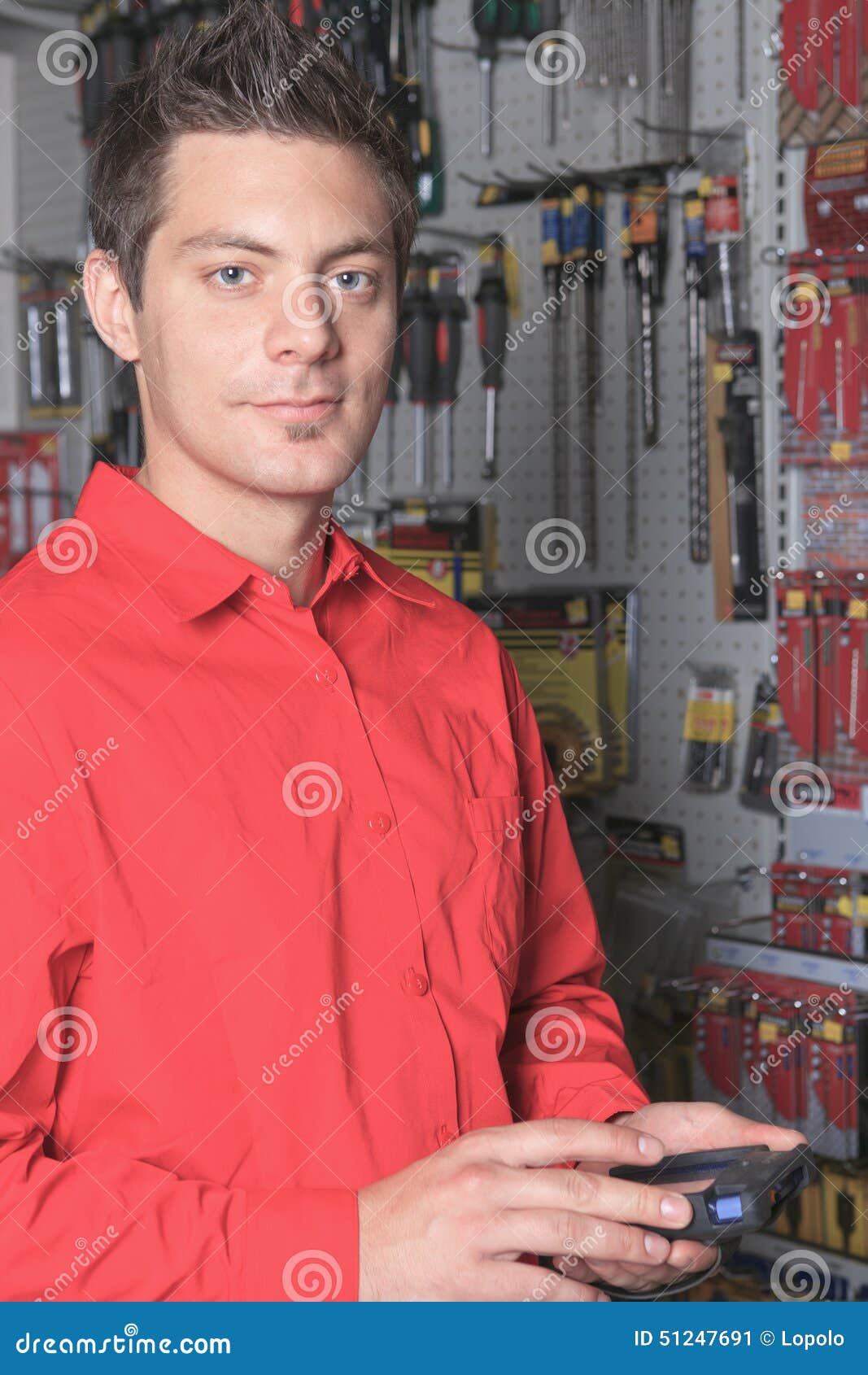 Hardware store employee stock image. Image of store, hardware - 51247691