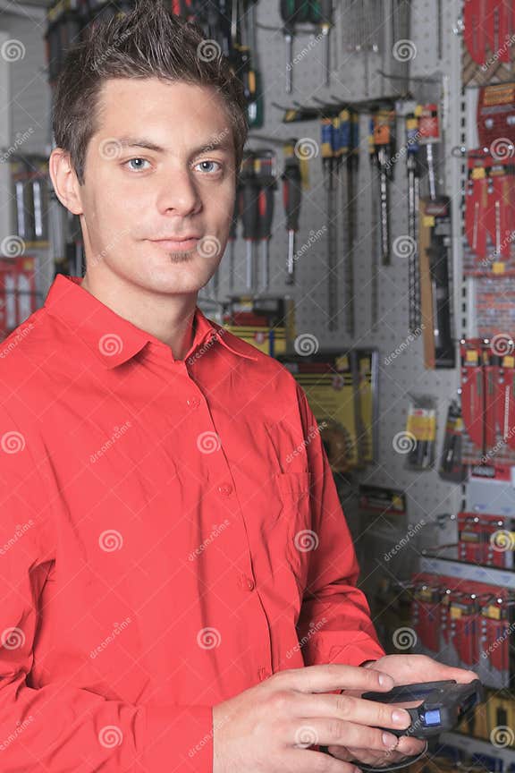 Hardware store employee stock image. Image of store, hardware - 51247691