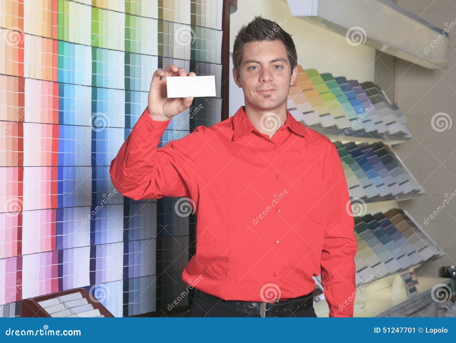 Hardware store employee stock image. Image of male, merchandise - 51247701