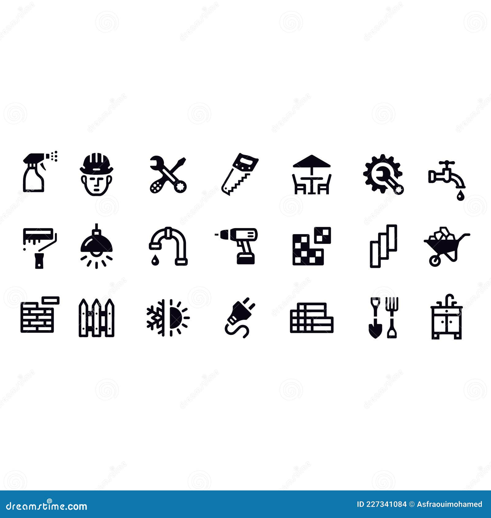 Hardware Store Icons Vector Design Stock Vector - Illustration of build ...