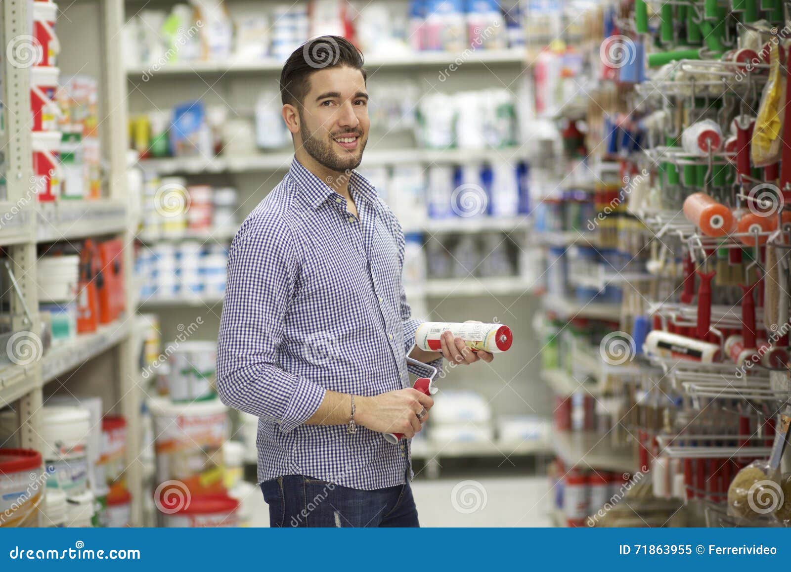 Hardware store stock image. Image of customer, home, paint - 71863955