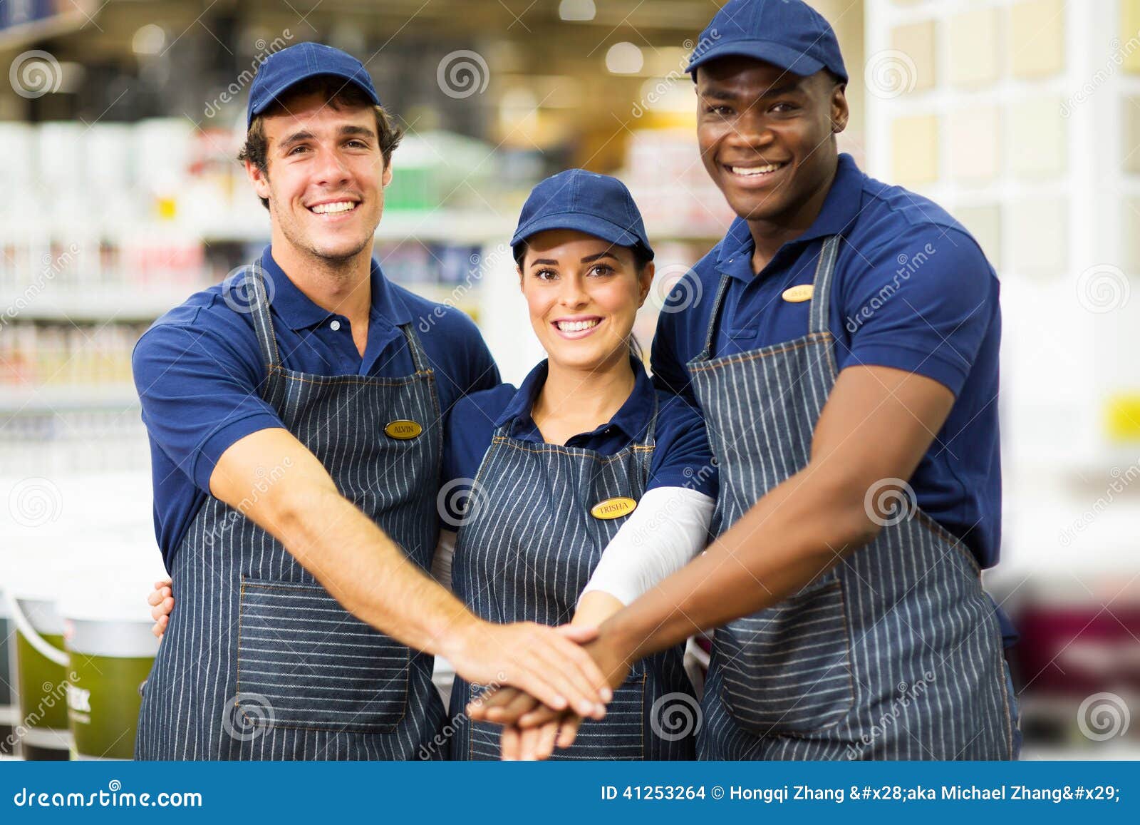 Hardware store team stock photo. Image of caucasian, female - 41253264