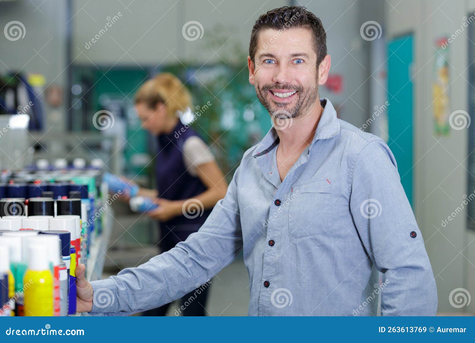 Hardware Store Worker Counting Stock Stock Image - Image of adult ...