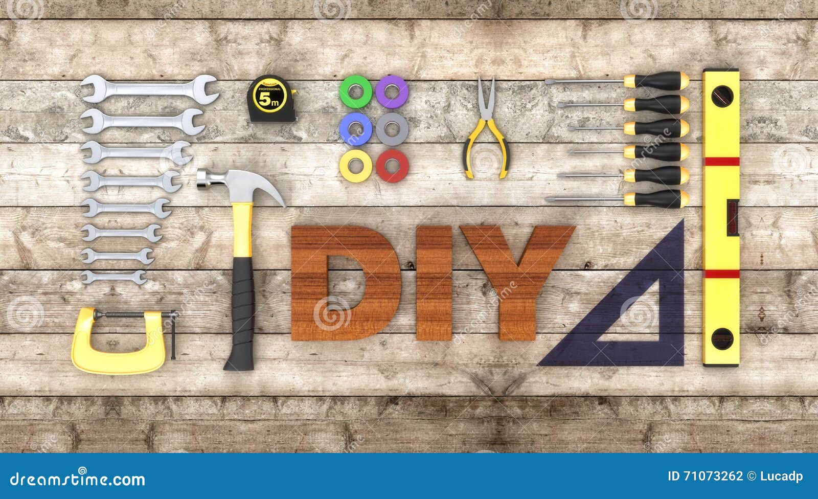 Hardware Tools, Concept of Diy Stock Illustration - Illustration of ...