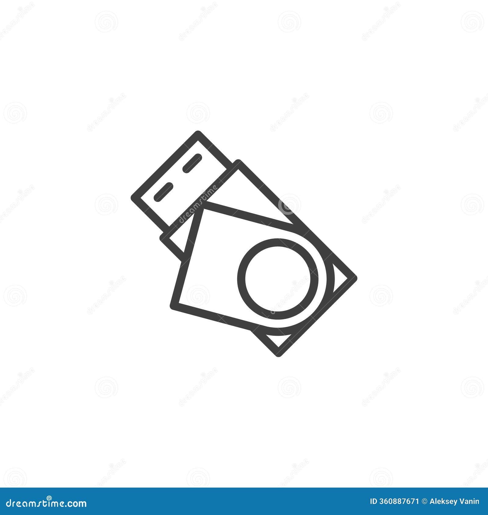 Hardware Wallet line icon stock illustration. Illustration of drive ...