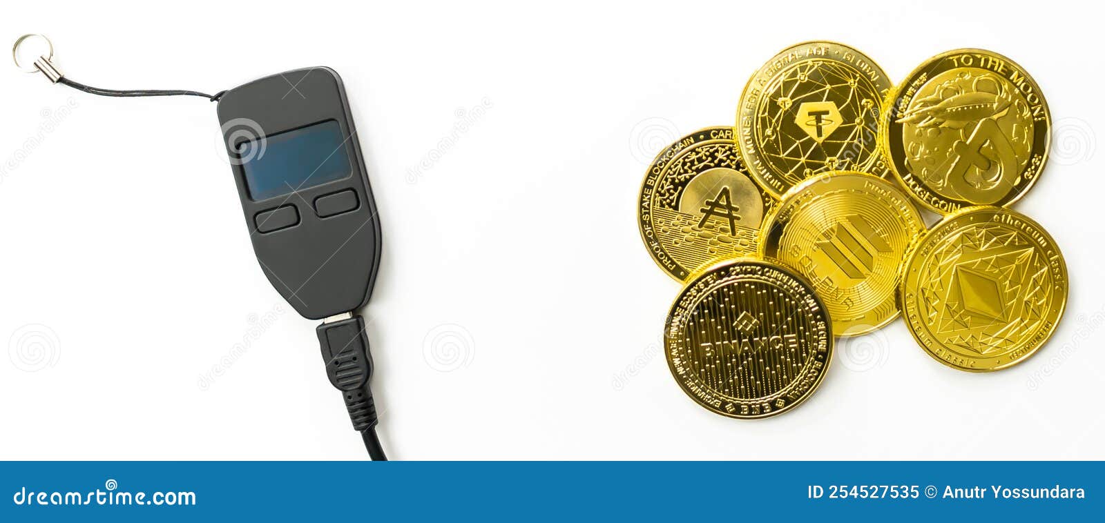 Hardware Wallet Cryptocurrency Isolated on White Stock Image - Image of ...