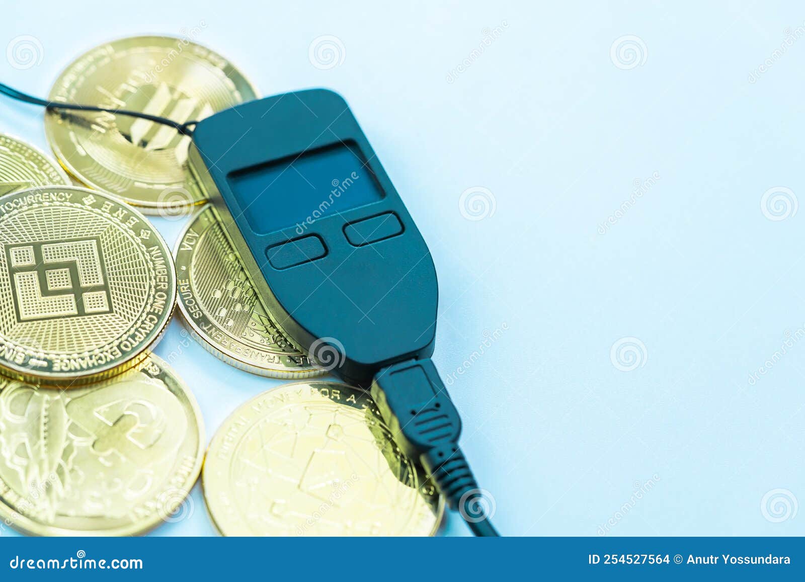 Hardware Wallet with Cryptocurrency Isolated on White Stock Photo ...