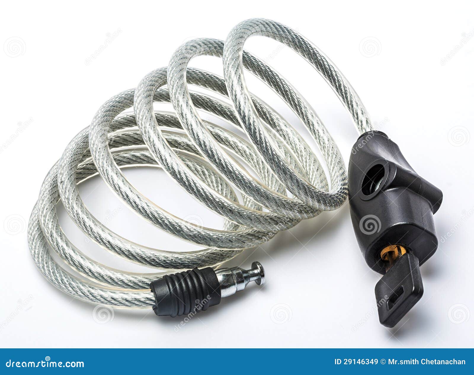 Hardwire cable lock stock image. Image of protection - 29146349