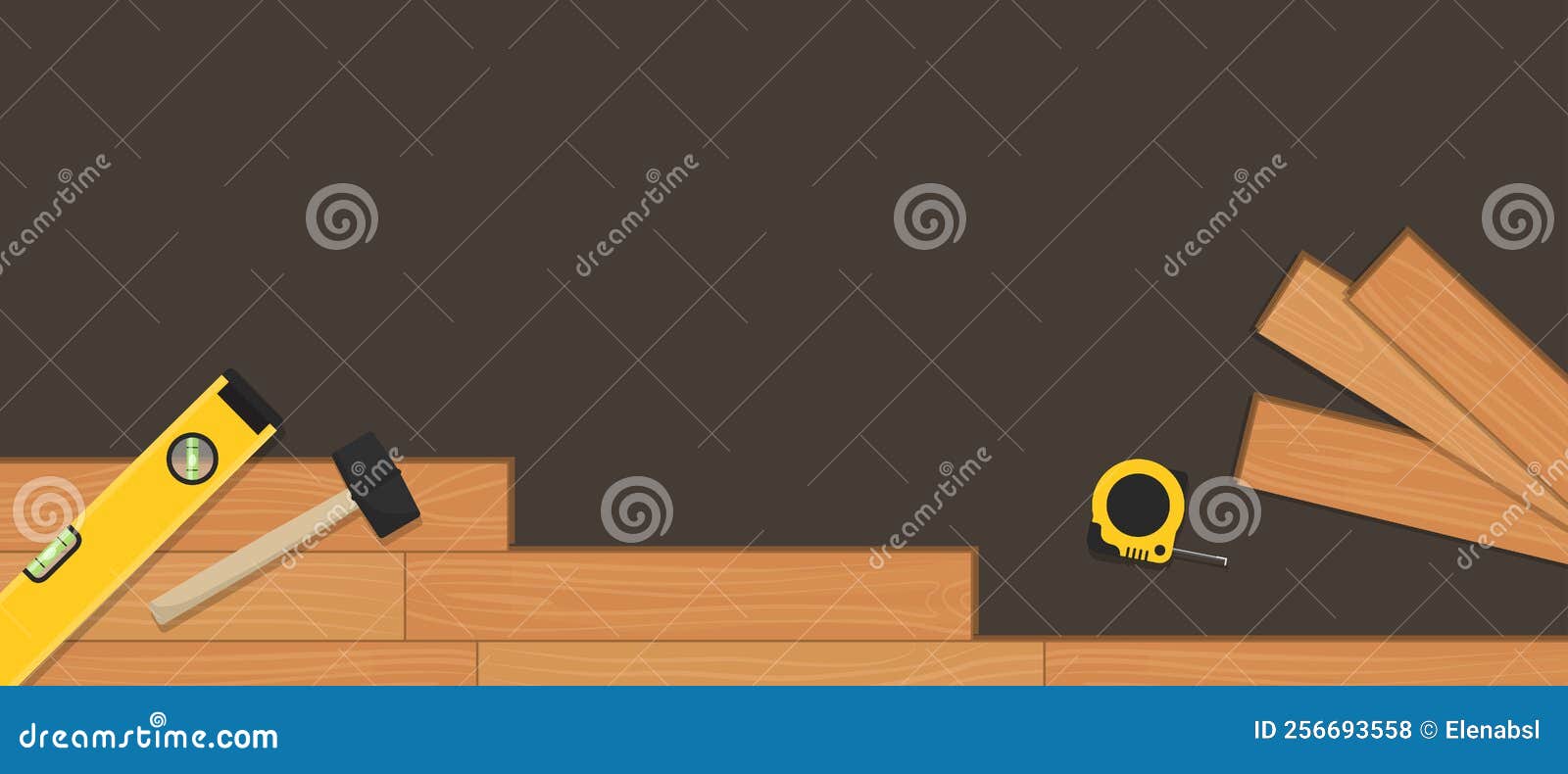 Hardwood Flooring Professional Installation Service Stock Vector ...