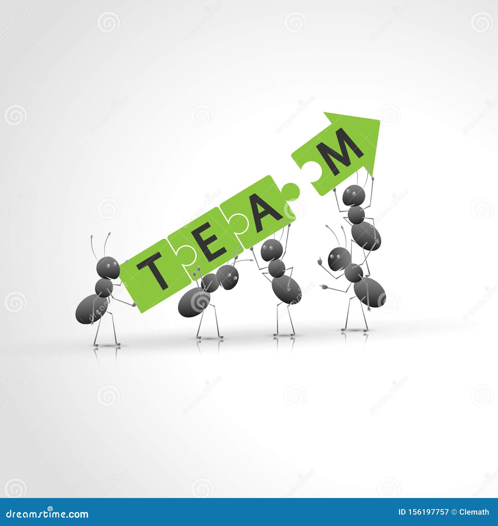 Hardworking Ants Working As a Team. New Design. Stock Vector ...