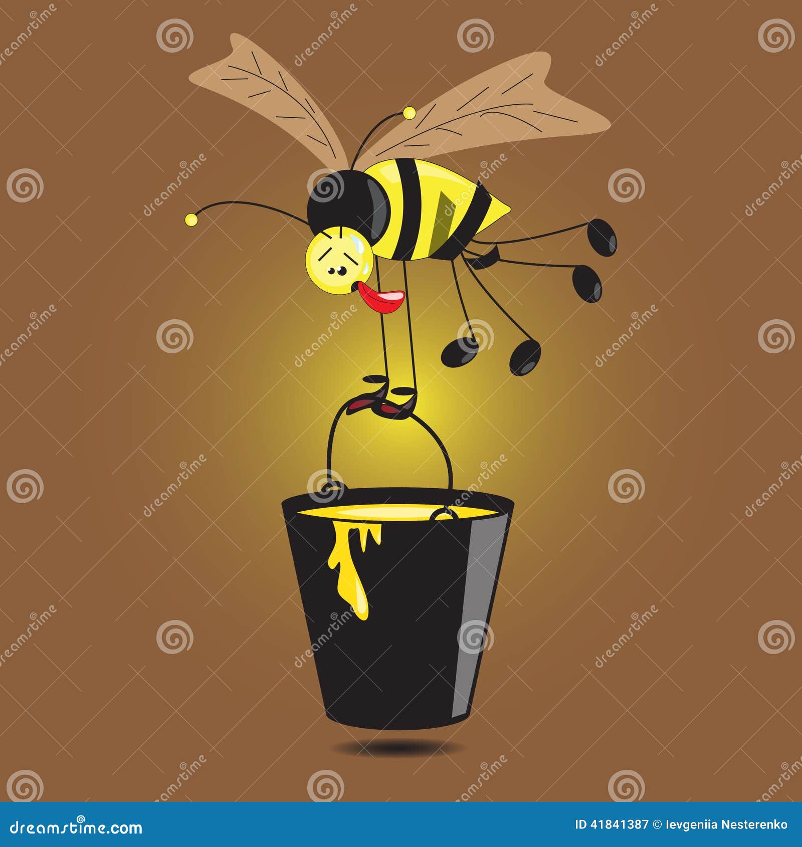 Hardworking bee stock vector. Illustration of pick, icon - 41841387