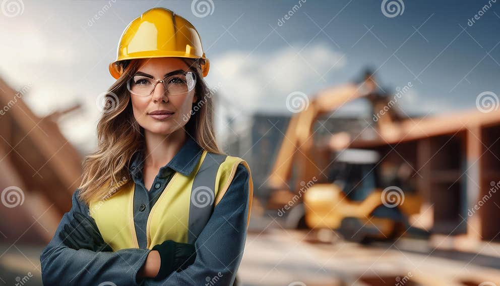 Hard Workers Involved in Construction Activities Stock Illustration ...
