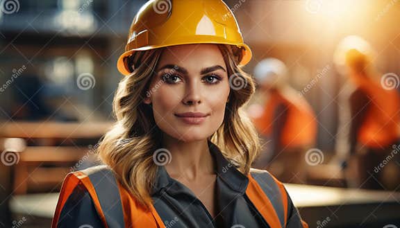 Hard Workers Involved in Construction Activities Stock Illustration ...