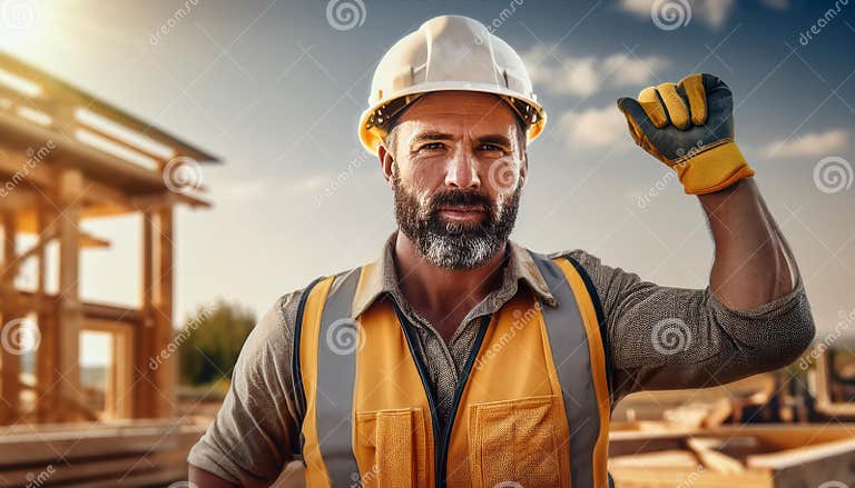 Hard Workers Involved in Construction Activities Stock Illustration ...