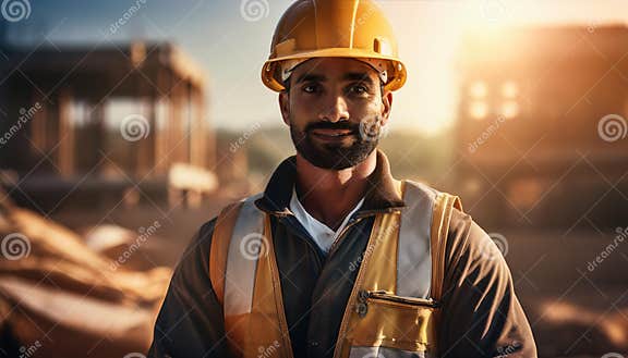 Hard Workers Involved in Construction Activities Stock Illustration ...