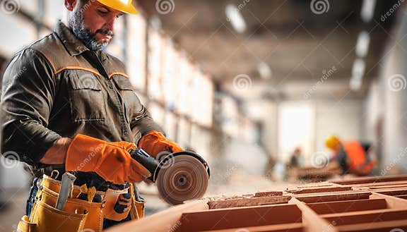 Hard Workers Involved in Construction Activities Stock Illustration ...
