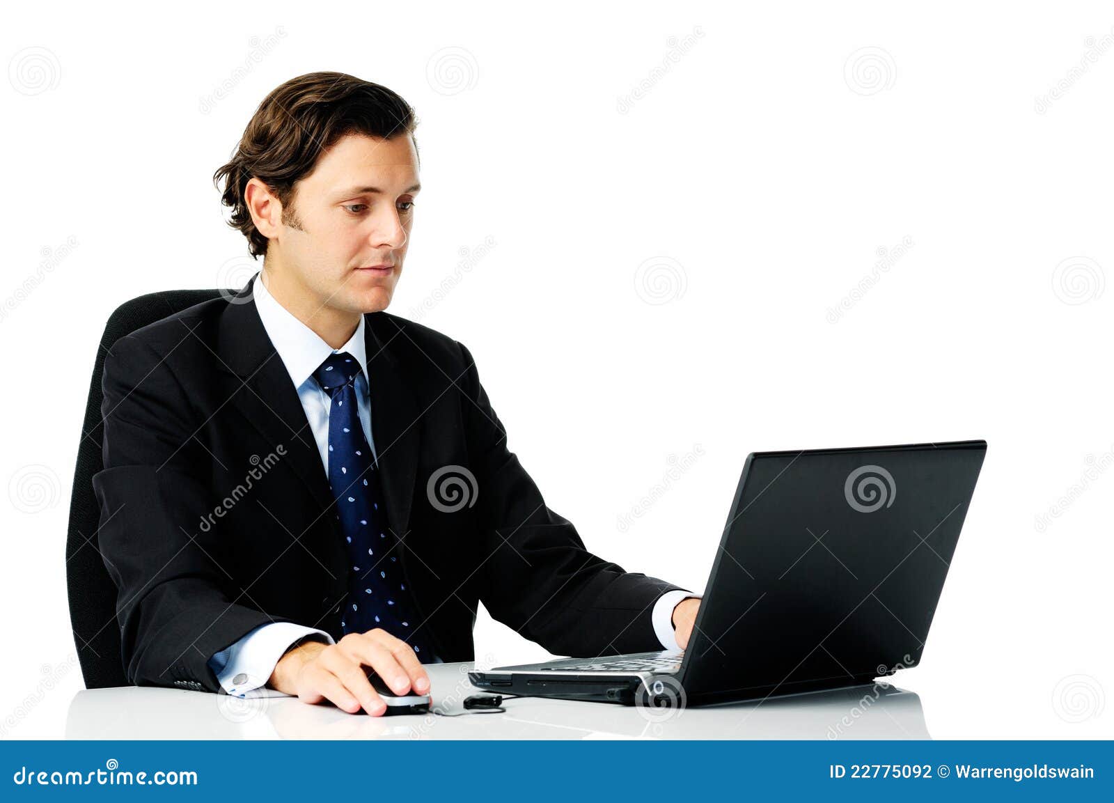Hardworking businessman stock photo. Image of laptop - 22775092