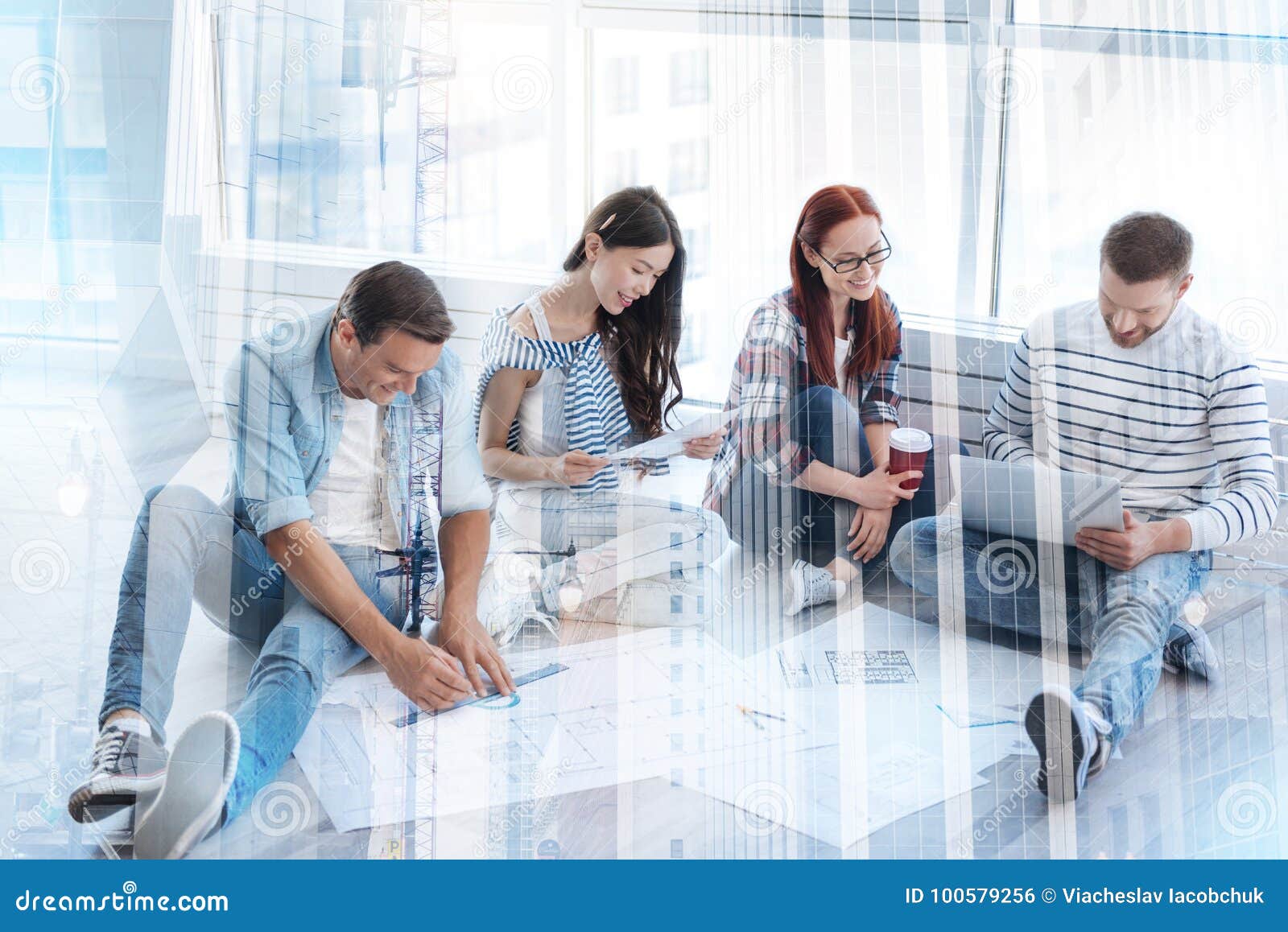 Hardworking Colleagues Working on New Start Up Stock Photo - Image of ...