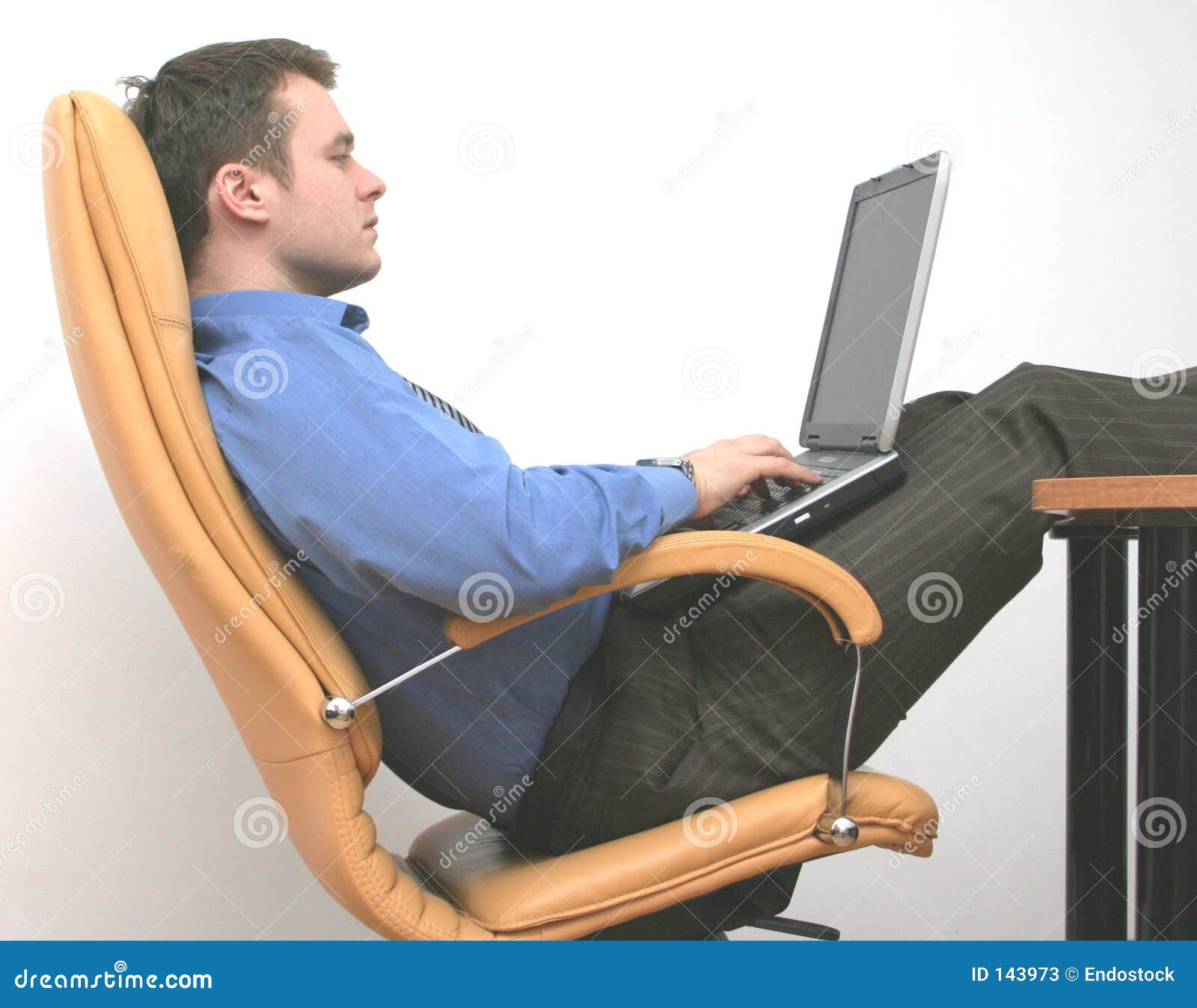Hardworking Consultant Busy with Laptop Stock Image - Image of ...