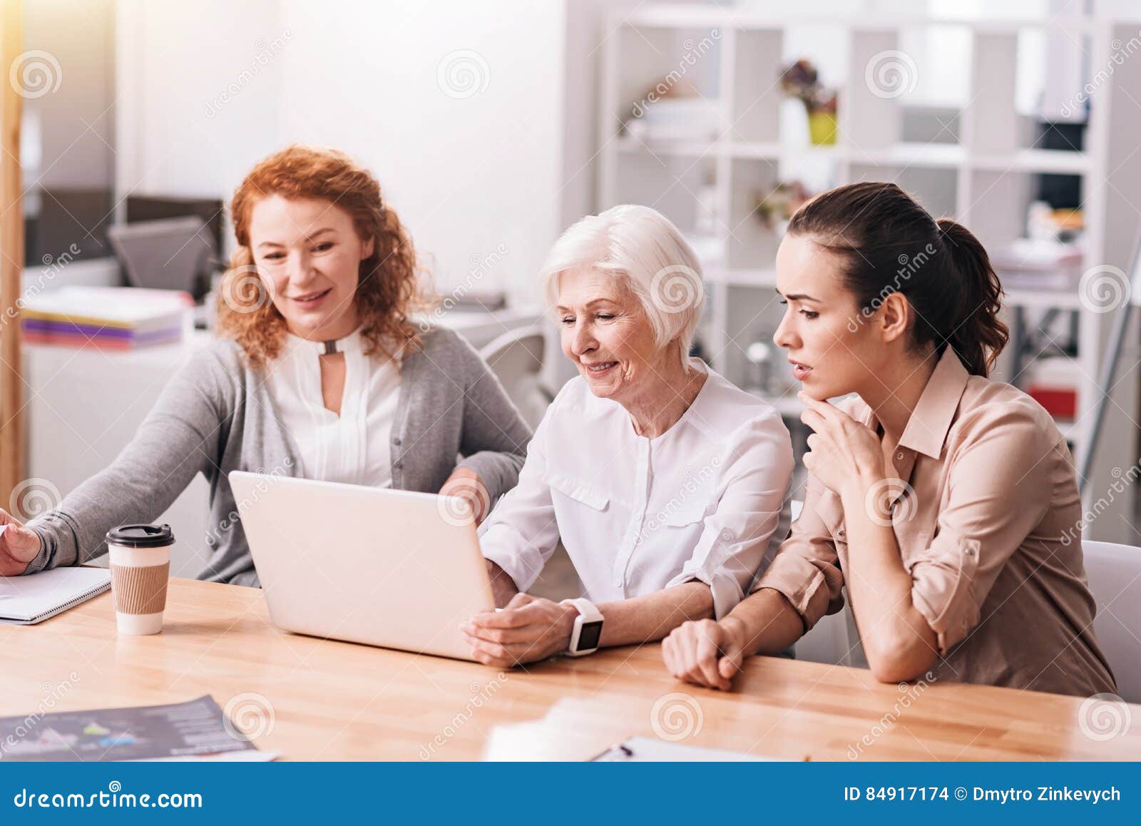 Hardworking Involved Colleagues Collaborating in the Office Stock Photo ...