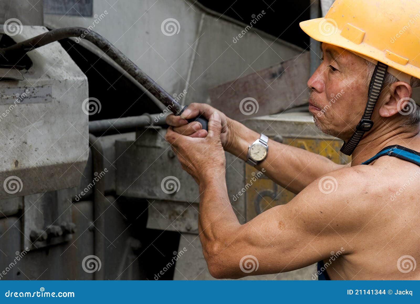 Hardworking laborer stock photo. Image of concrete, truck - 21141344