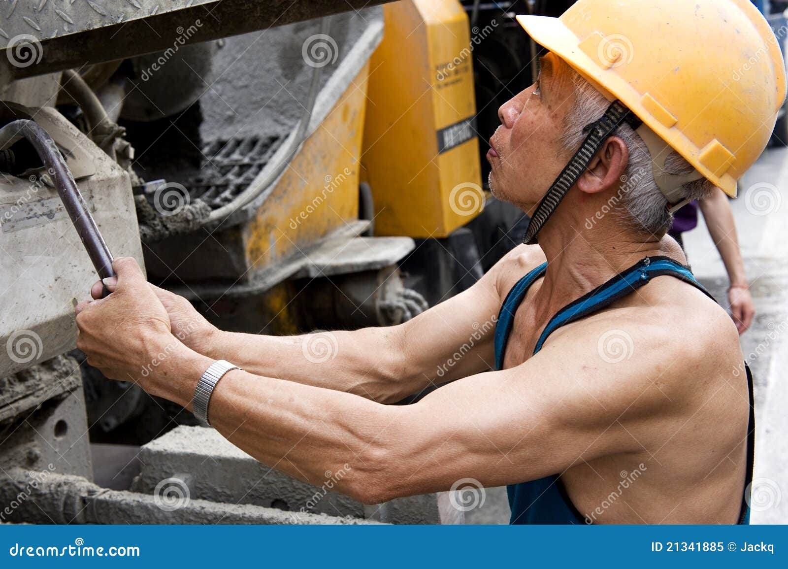 Hardworking laborer stock image. Image of buiding, mixer - 21341885