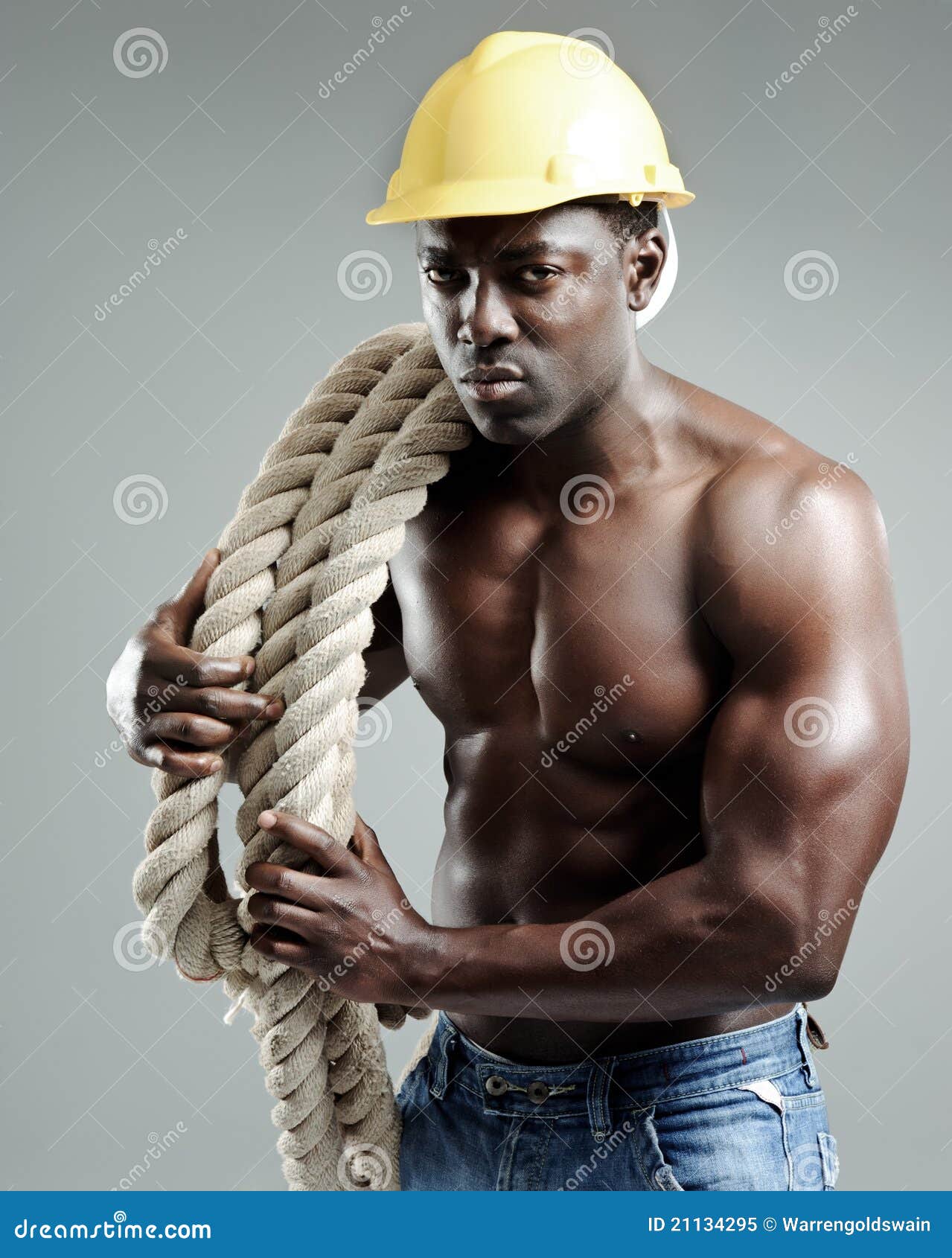 Hardworking muscular man stock image. Image of body, male - 21134295
