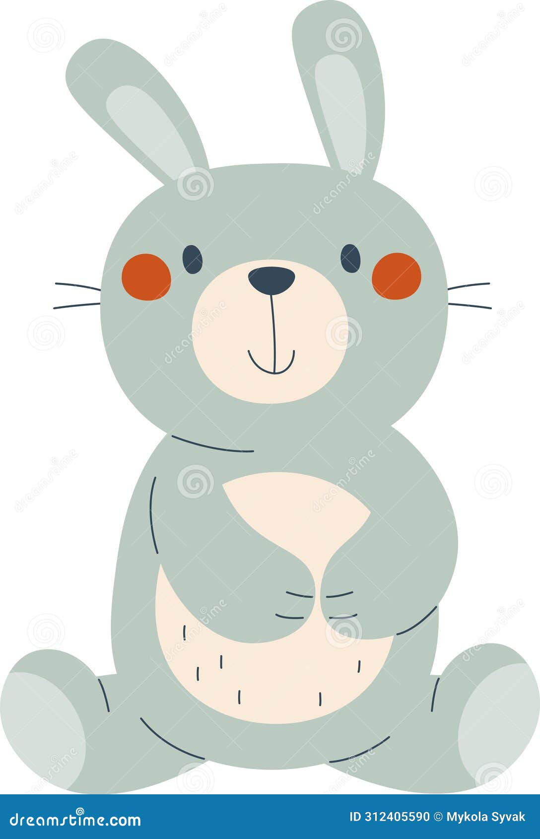 Hare Animal Cartoon stock vector. Illustration of bear - 312405590