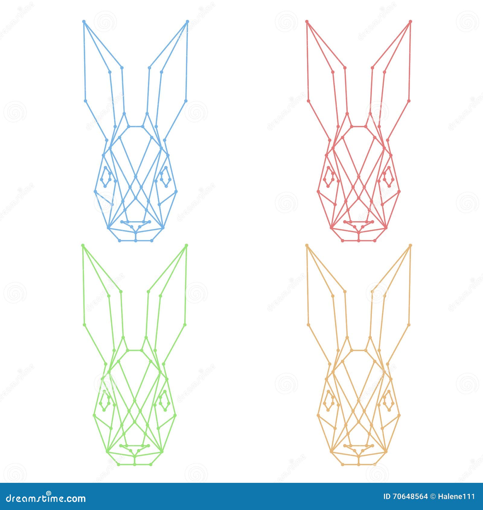 Hare geometric logo stock vector. Illustration of vector - 70648564