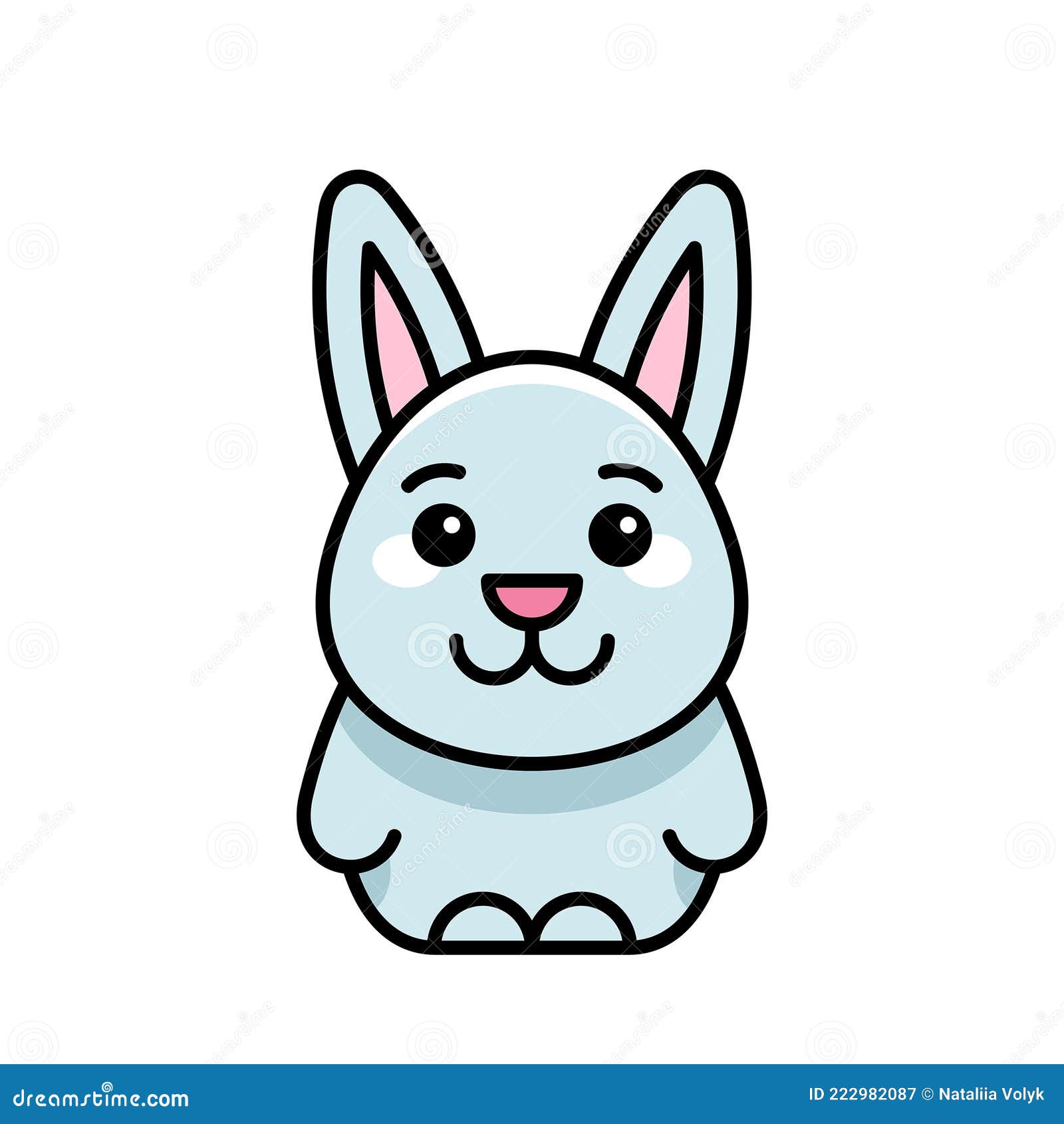 Hare icon stock vector. Illustration of domestic, white - 222982087