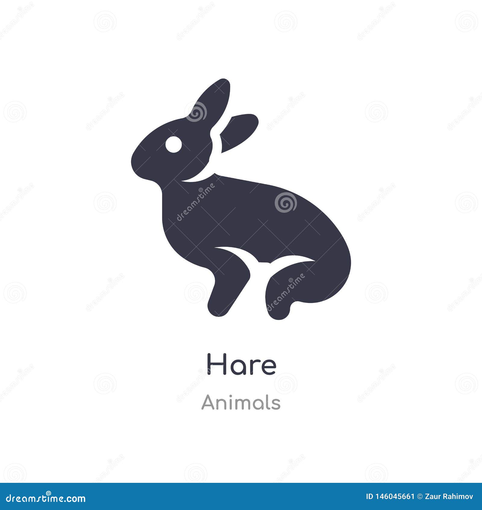 Hare Icon. Isolated Hare Icon Vector Illustration from Animals ...