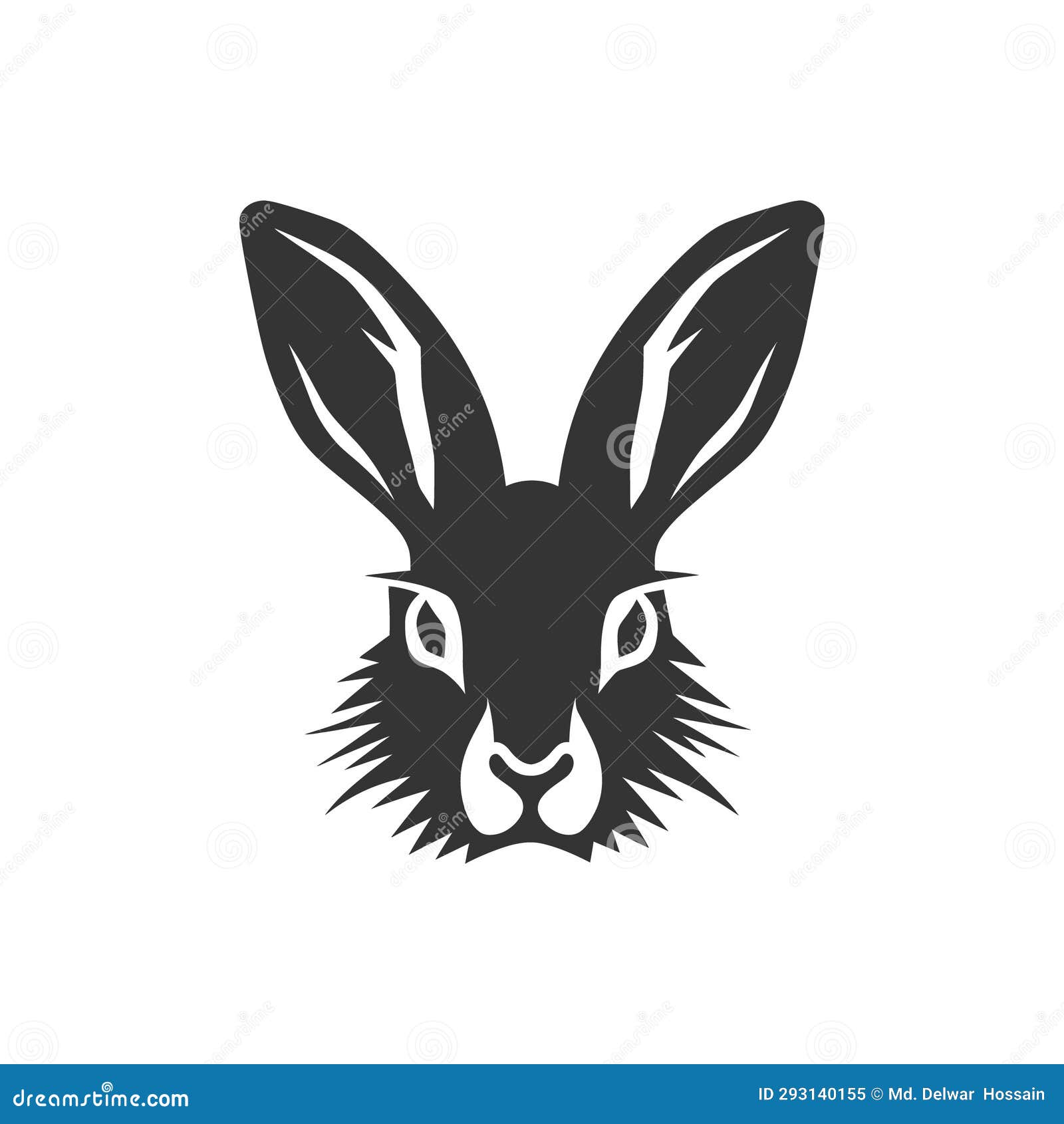 Hare icon stock vector. Illustration of simple, wildlife - 293140155