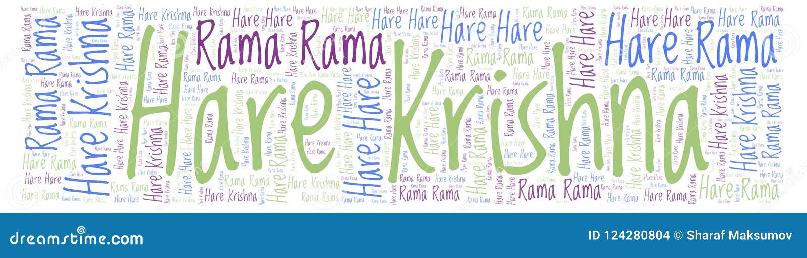 Hare Krishna word cloud. stock illustration. Illustration of indian ...