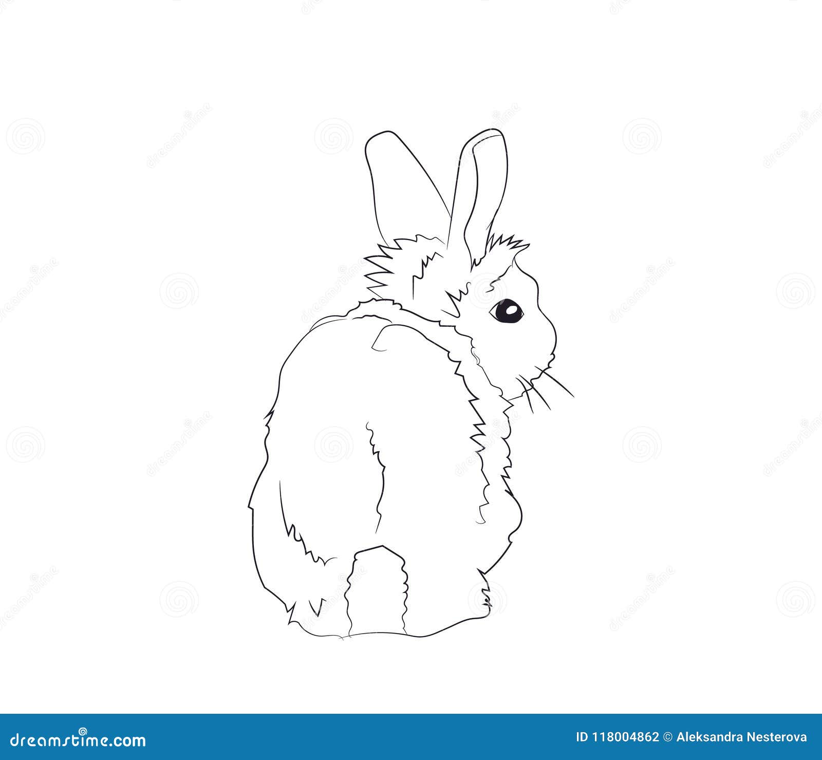 Rabbits with lines, vector stock vector. Illustration of abstract ...