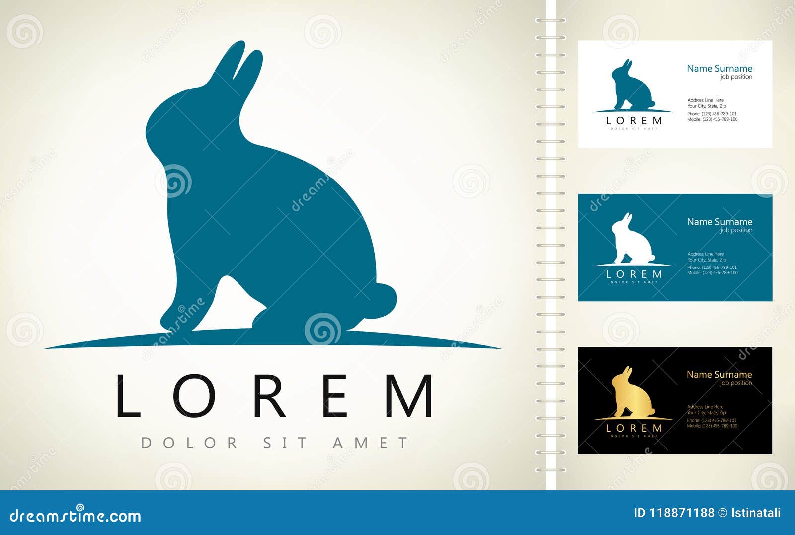 Hare logo vector stock vector. Illustration of drawing - 118871188