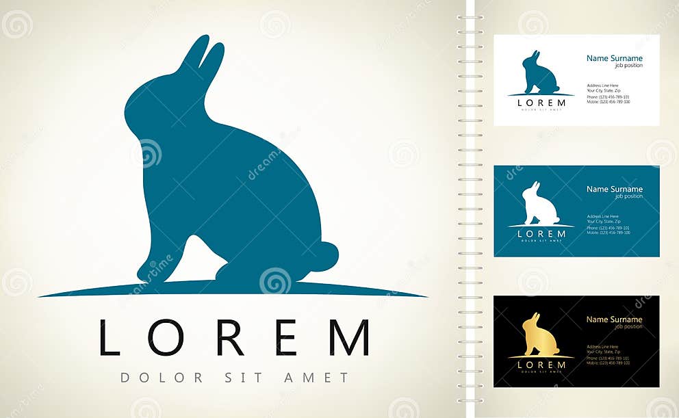 Hare logo vector stock vector. Illustration of drawing - 118871188