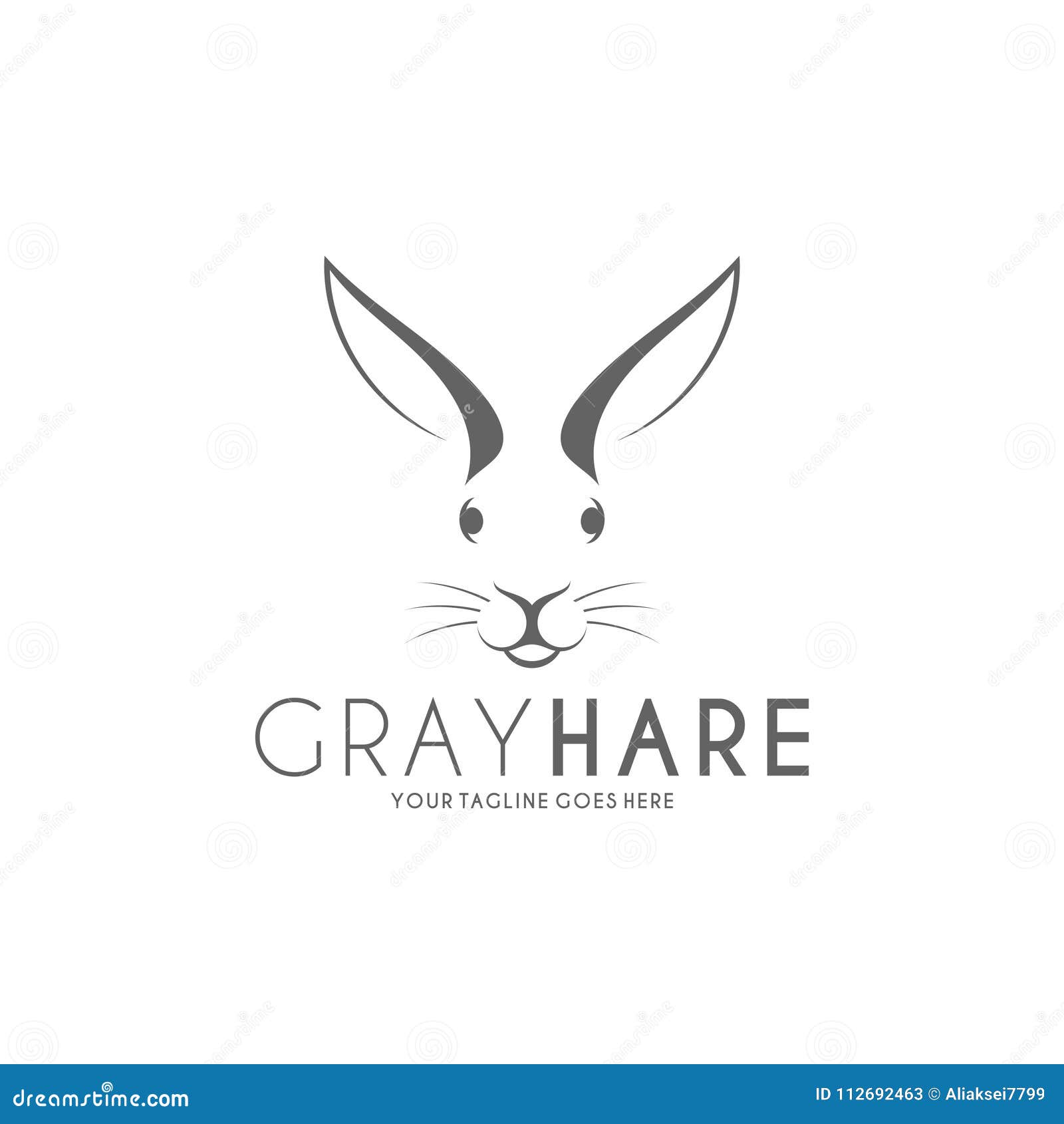 Hare. Logo stock vector. Illustration of head, brand - 112692463