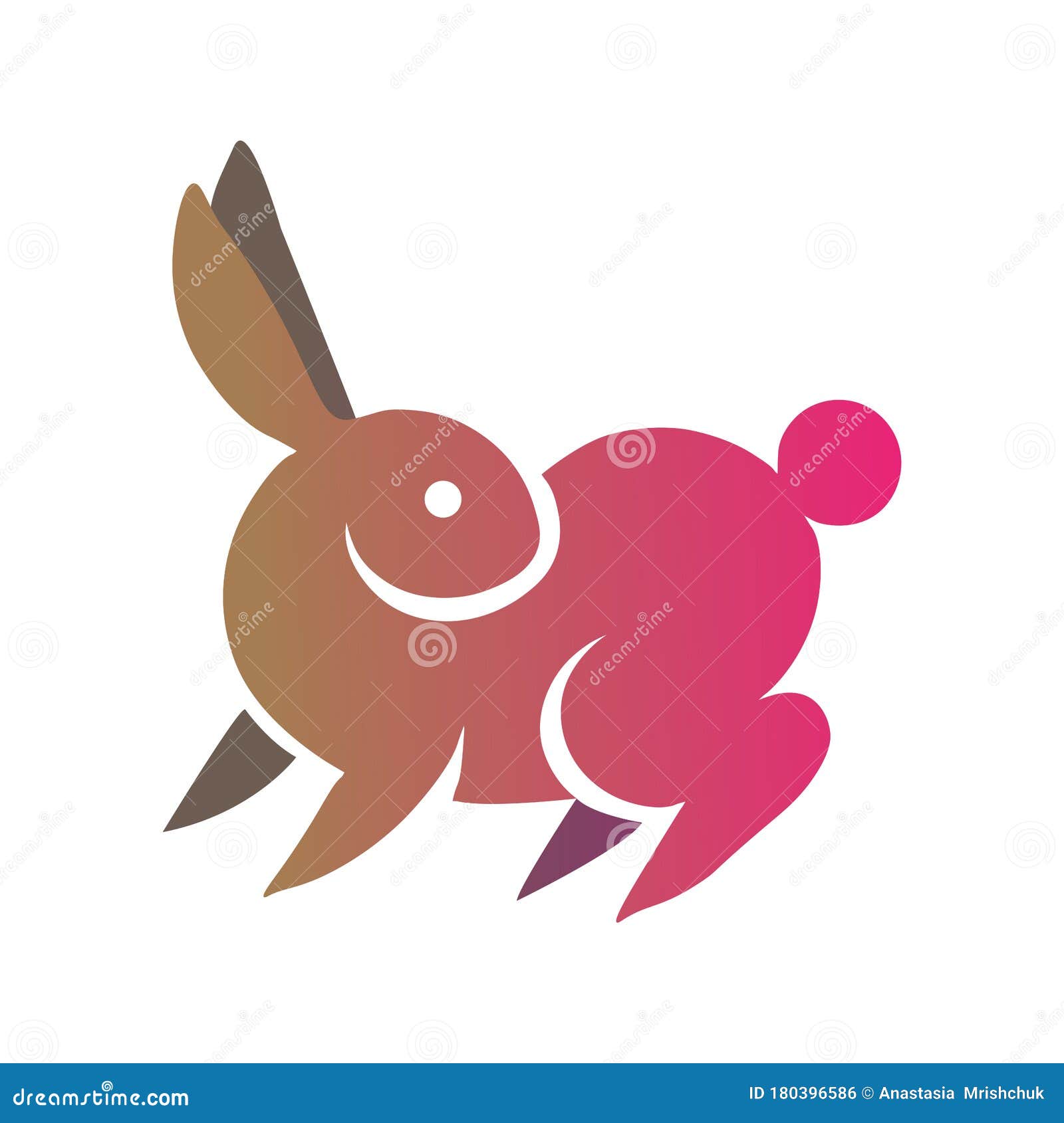 Hare Logo on a White Background Stock Illustration - Illustration of ...
