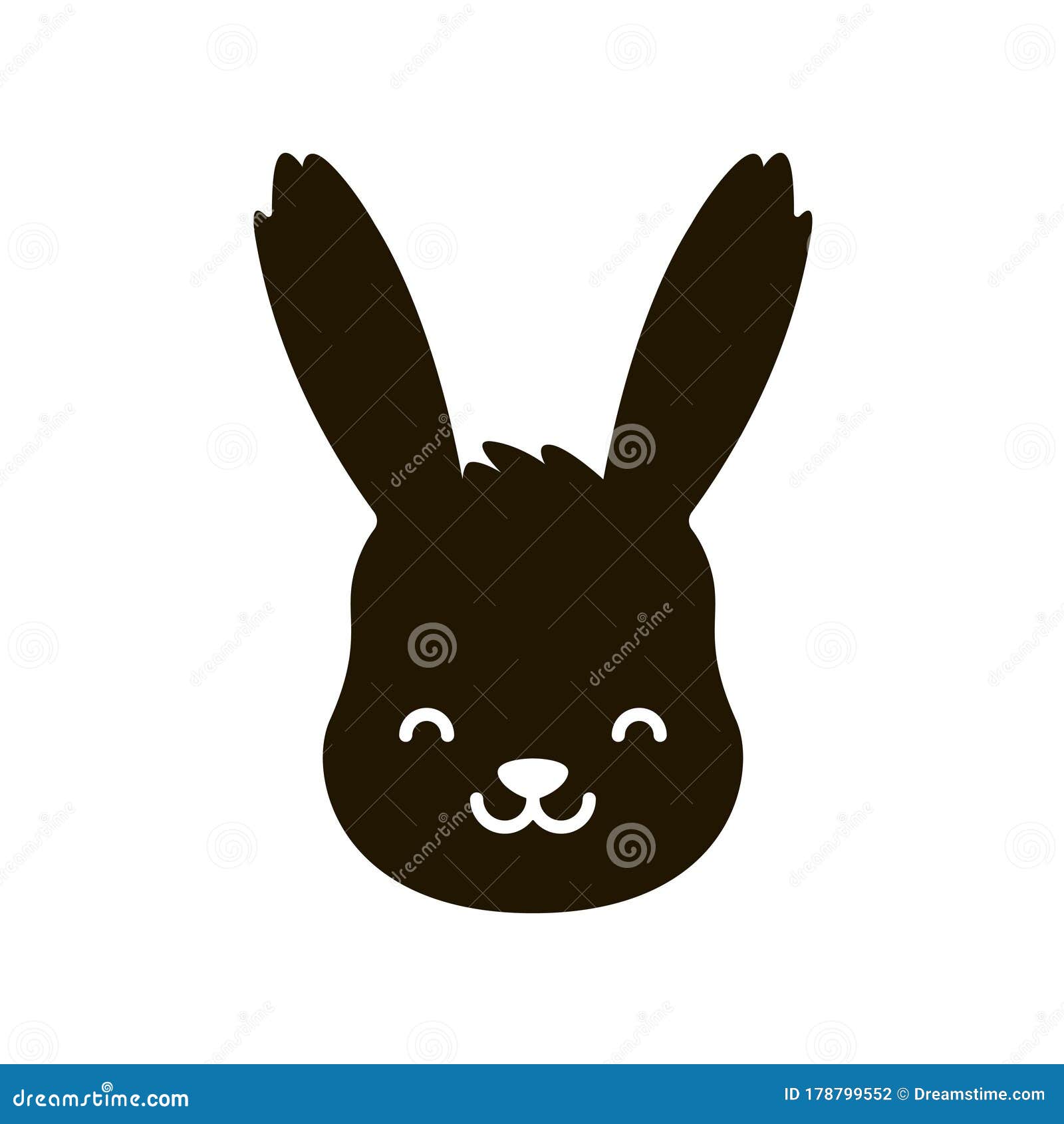 Hare Rabbit Icon on White Background. Vector Illustration in Trendy ...
