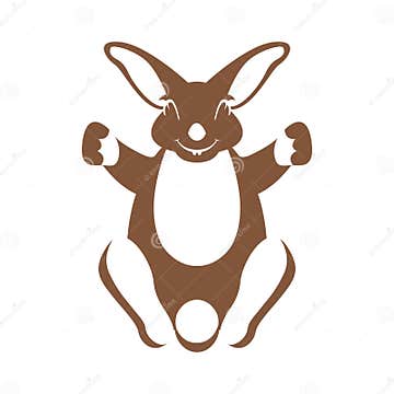 Hare Rabbit Vector Illustration Flat Style Front Side Stock Vector ...